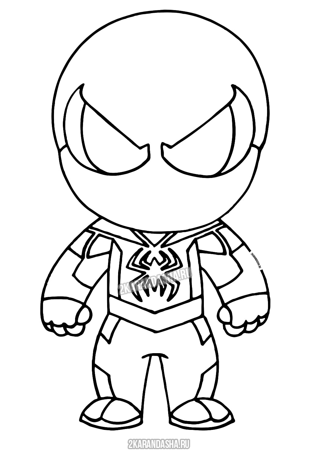 Раскраска человек-паук алый паук в маске распечатать | Spider man