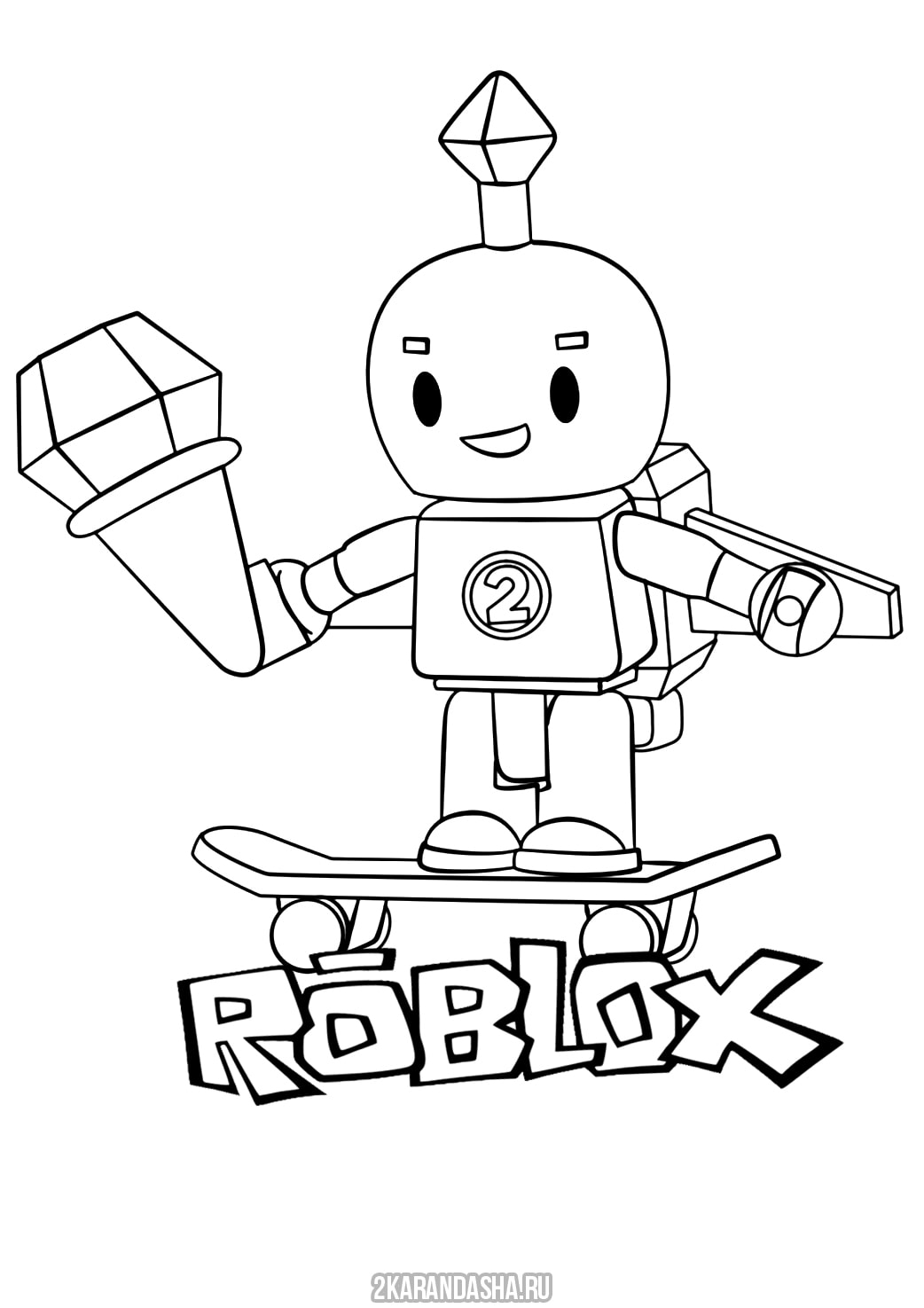 Раскраска Роблокс робот jazwares распечатать | Roblox
