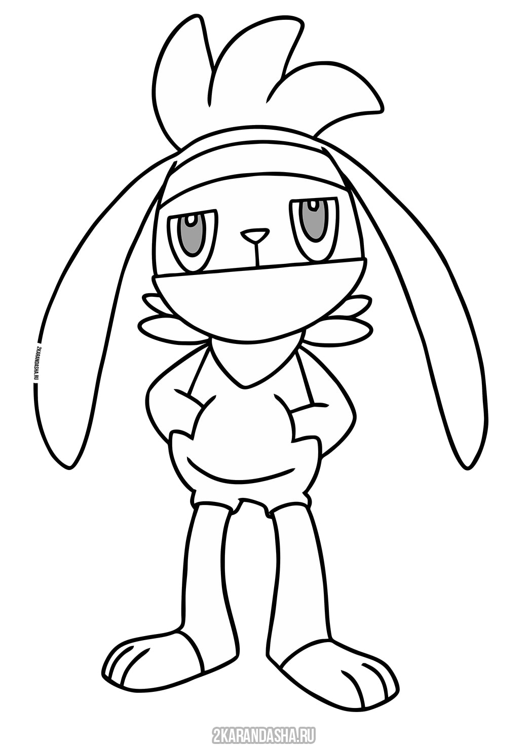 Раскраска покемон рабут распечатать бесплатно | Pokemon