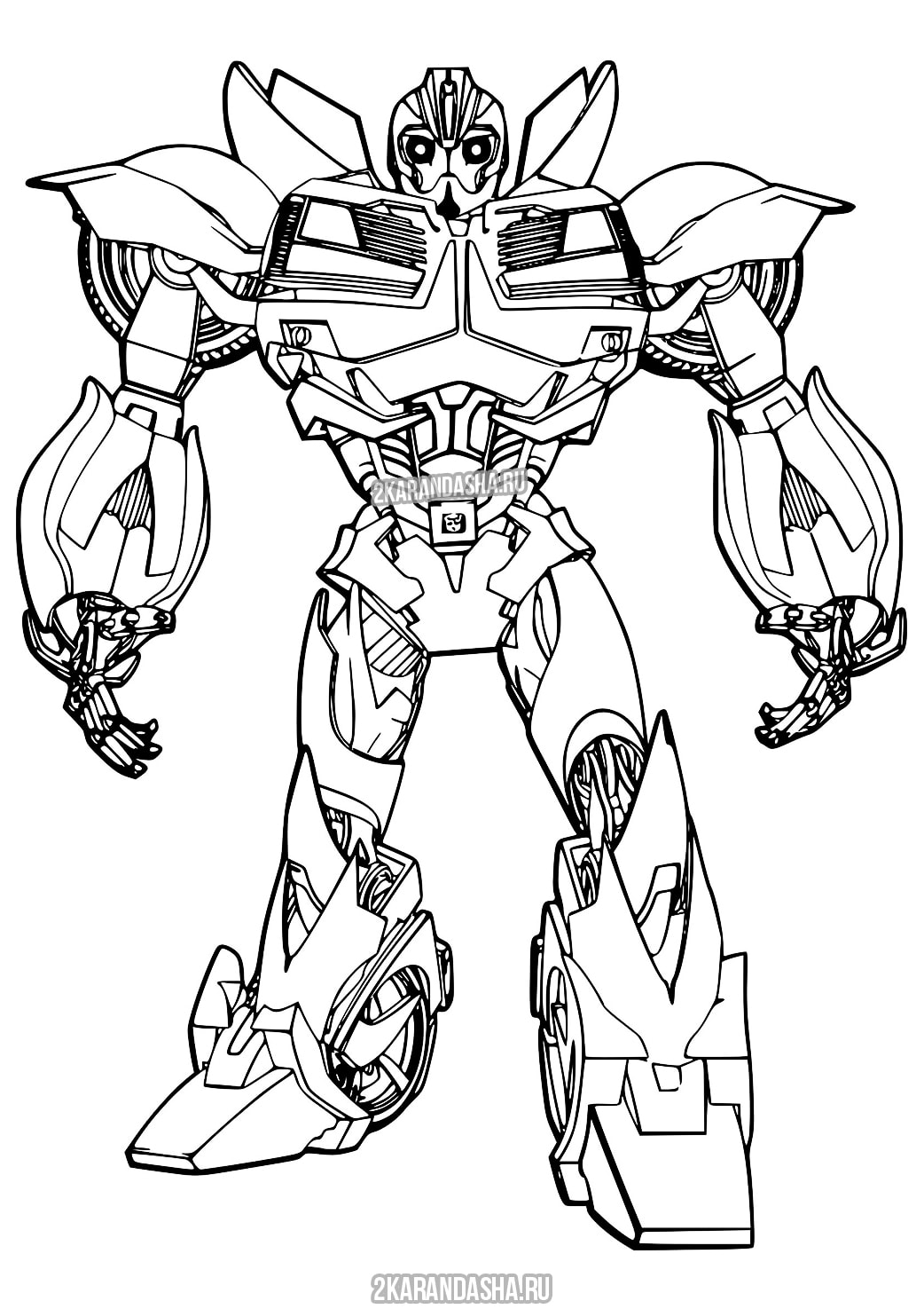 Раскраска онлайн Трансформер Бамблби бесплатно