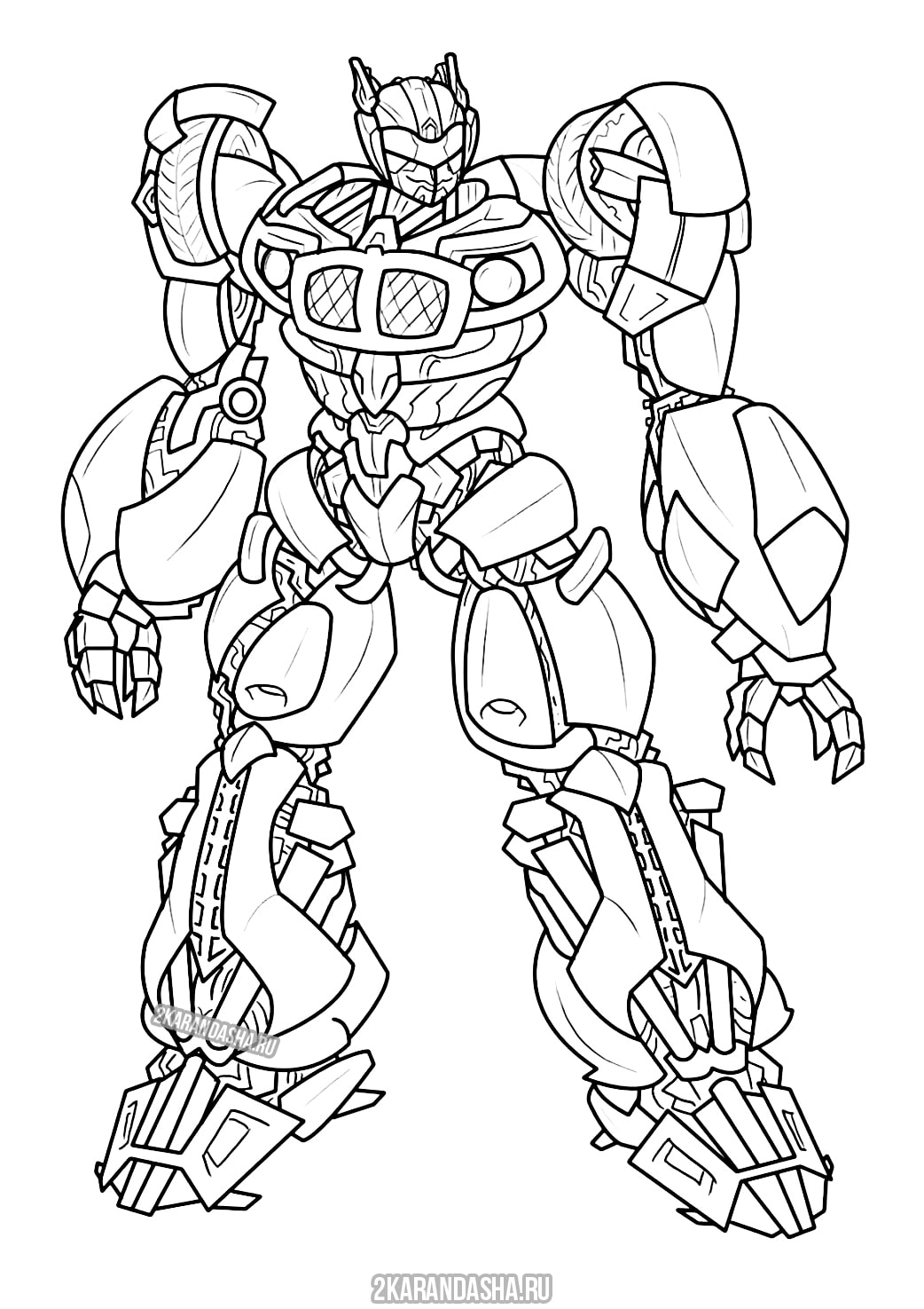 Раскраска онлайн Персонаж трансформеры бесплатно