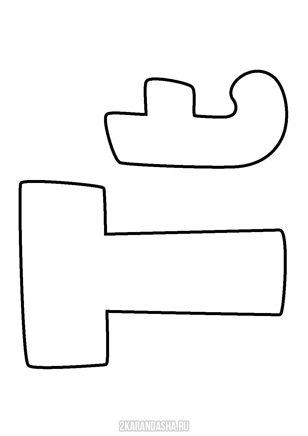 Раскраска онлайн Буква t английского алфавита бесплатно