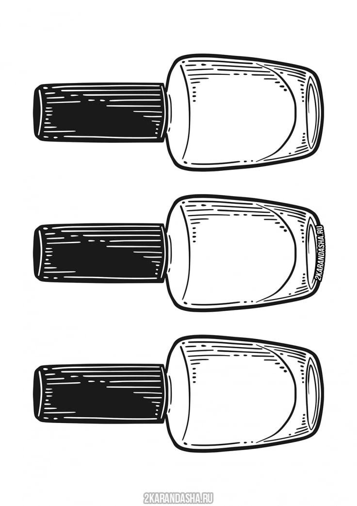 Раскраска лаки для ногтей распечатать