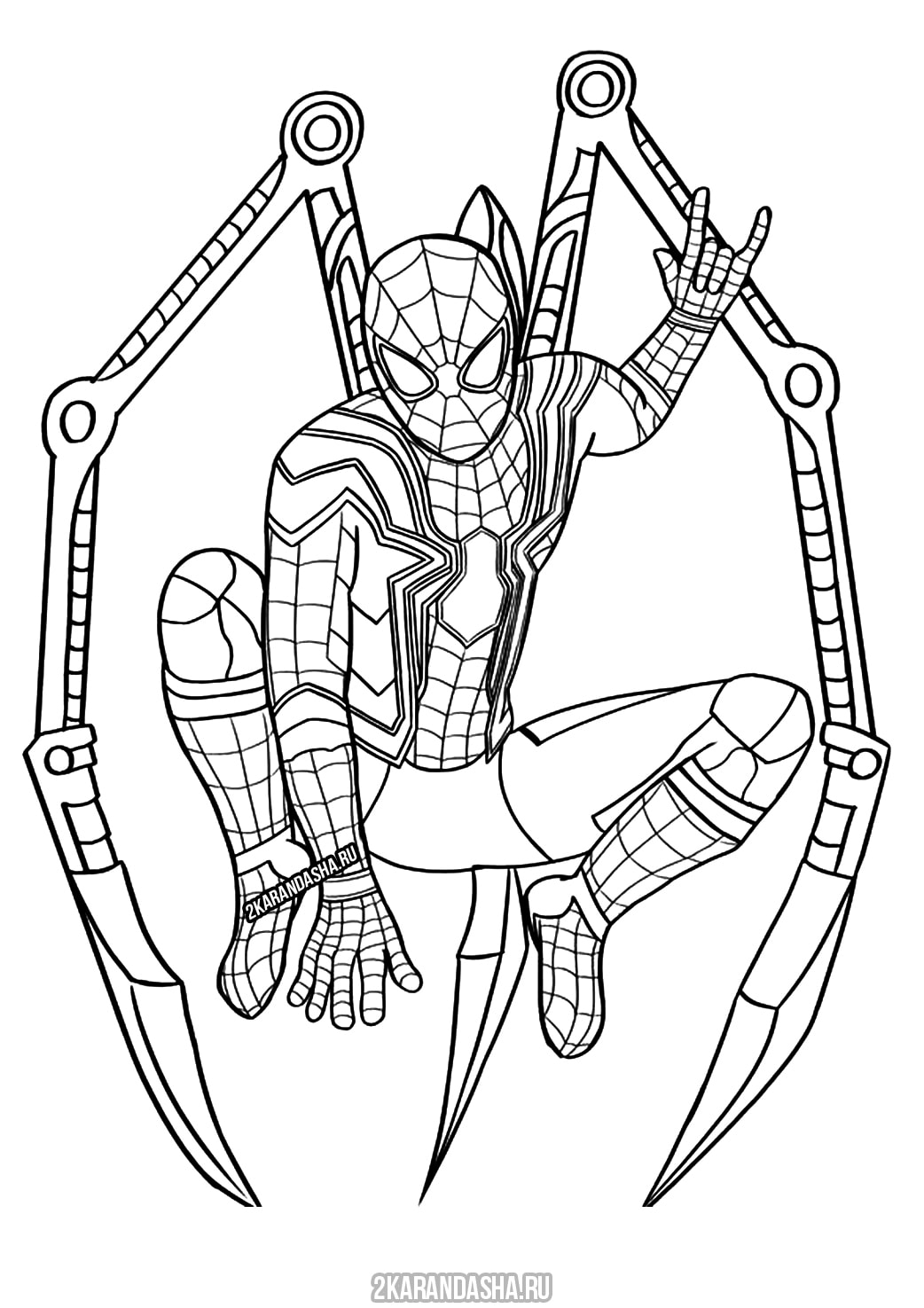 Раскраска человек-паук новый человек-паук распечатать | Spider man