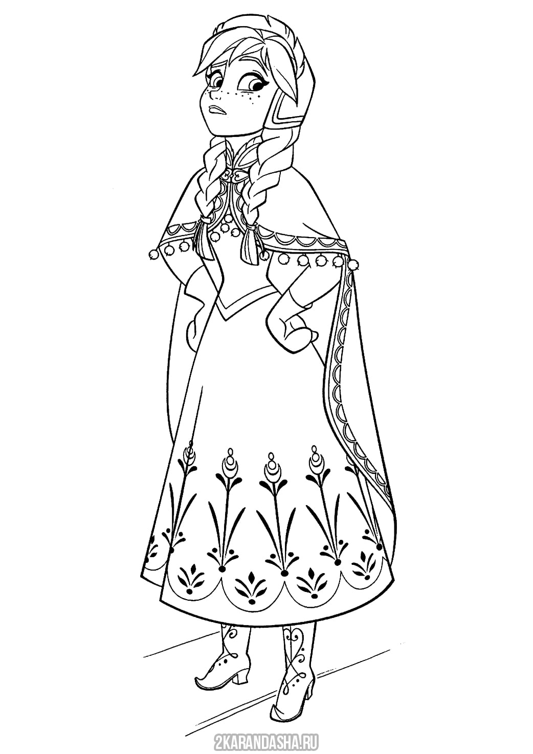 Раскраска онлайн Анна вредничает бесплатно