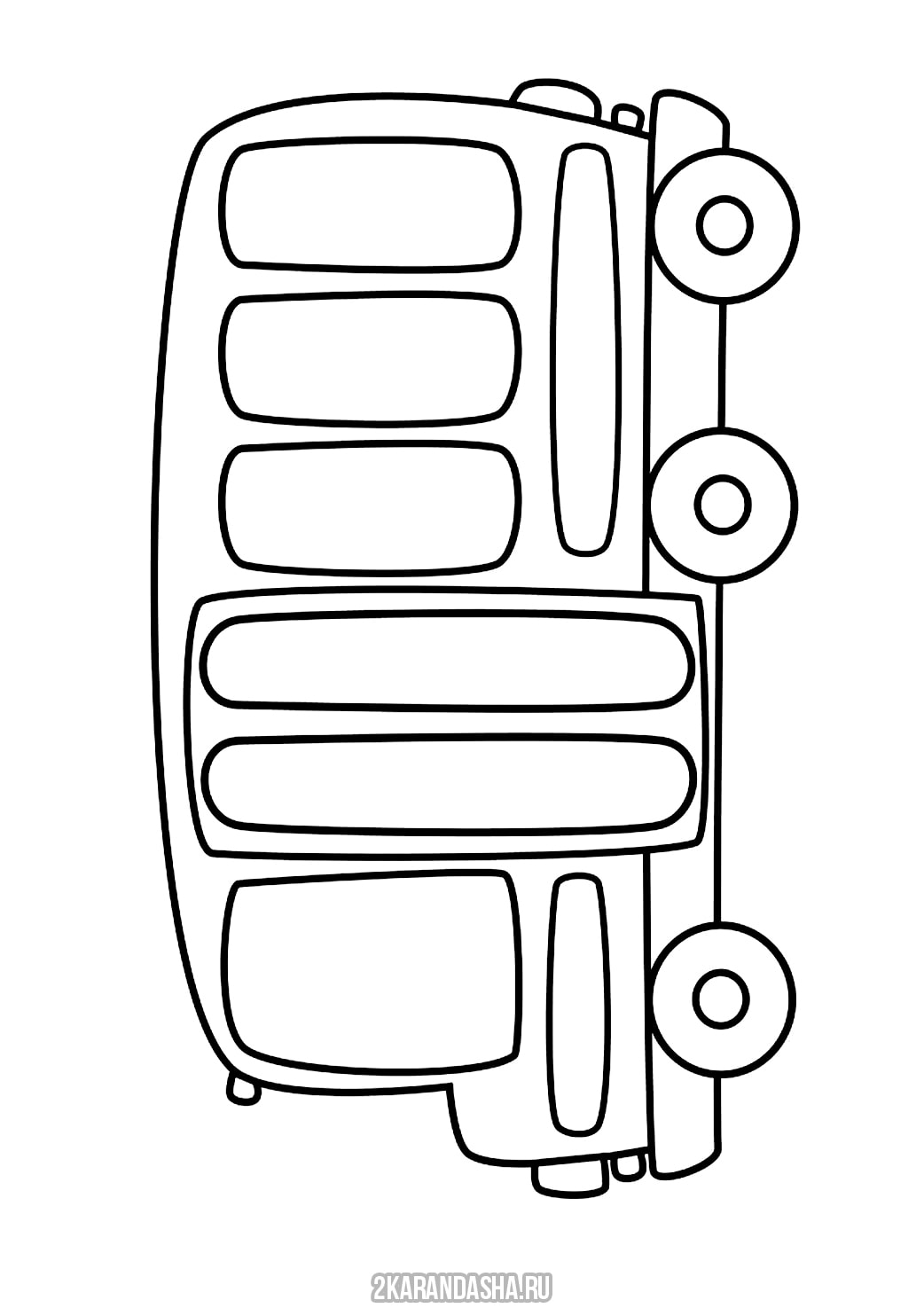 Раскраска онлайн Не очень большой автобус бесплатно