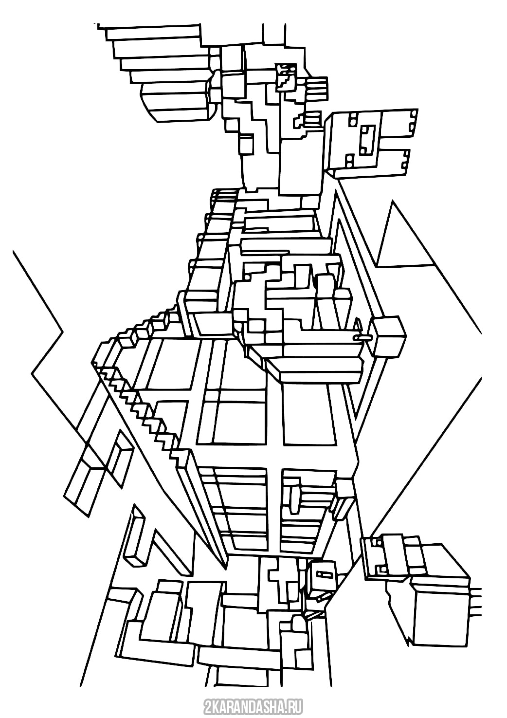 Раскраска майнкрафт строительство дома распечатать | Minecraft
