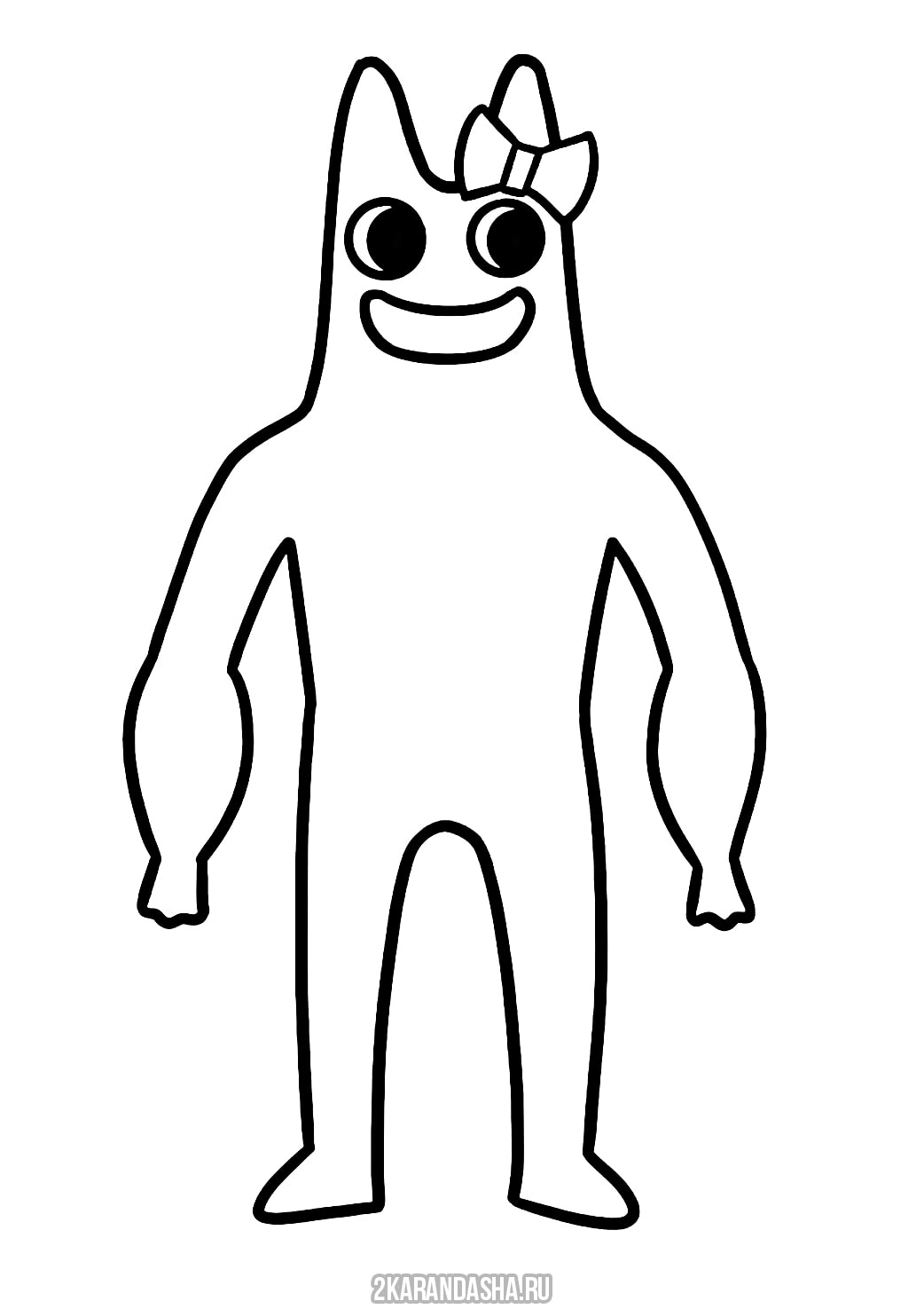 Раскраска banbaleenl жена банбан распечатать