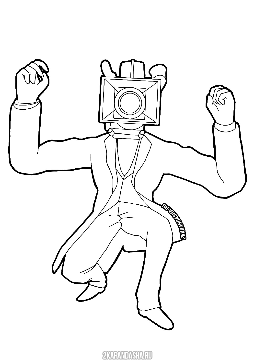 Раскраска скибиди туалет фото распечатать