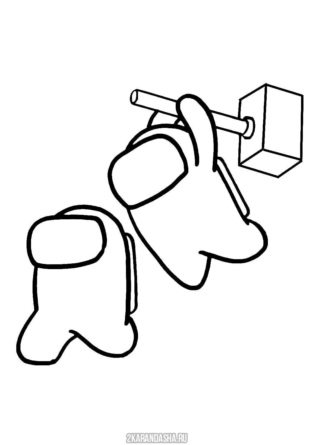 Раскраска амонг ас нападение распечатать. Раскраски Among Us