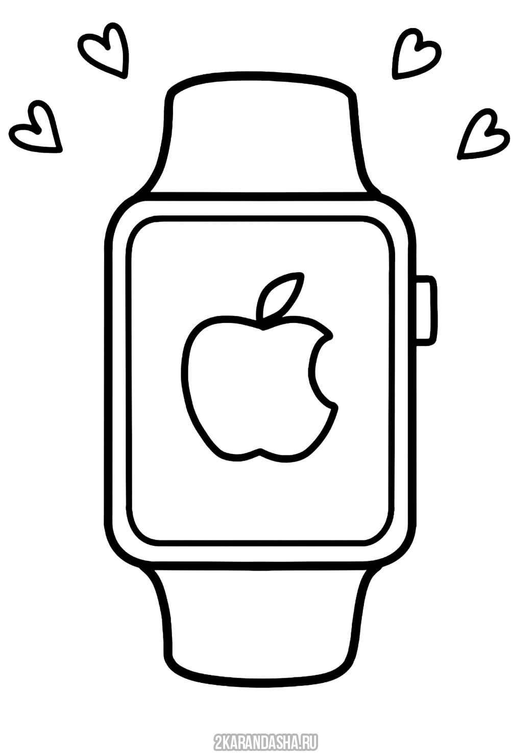 Раскраска apple watch распечатать