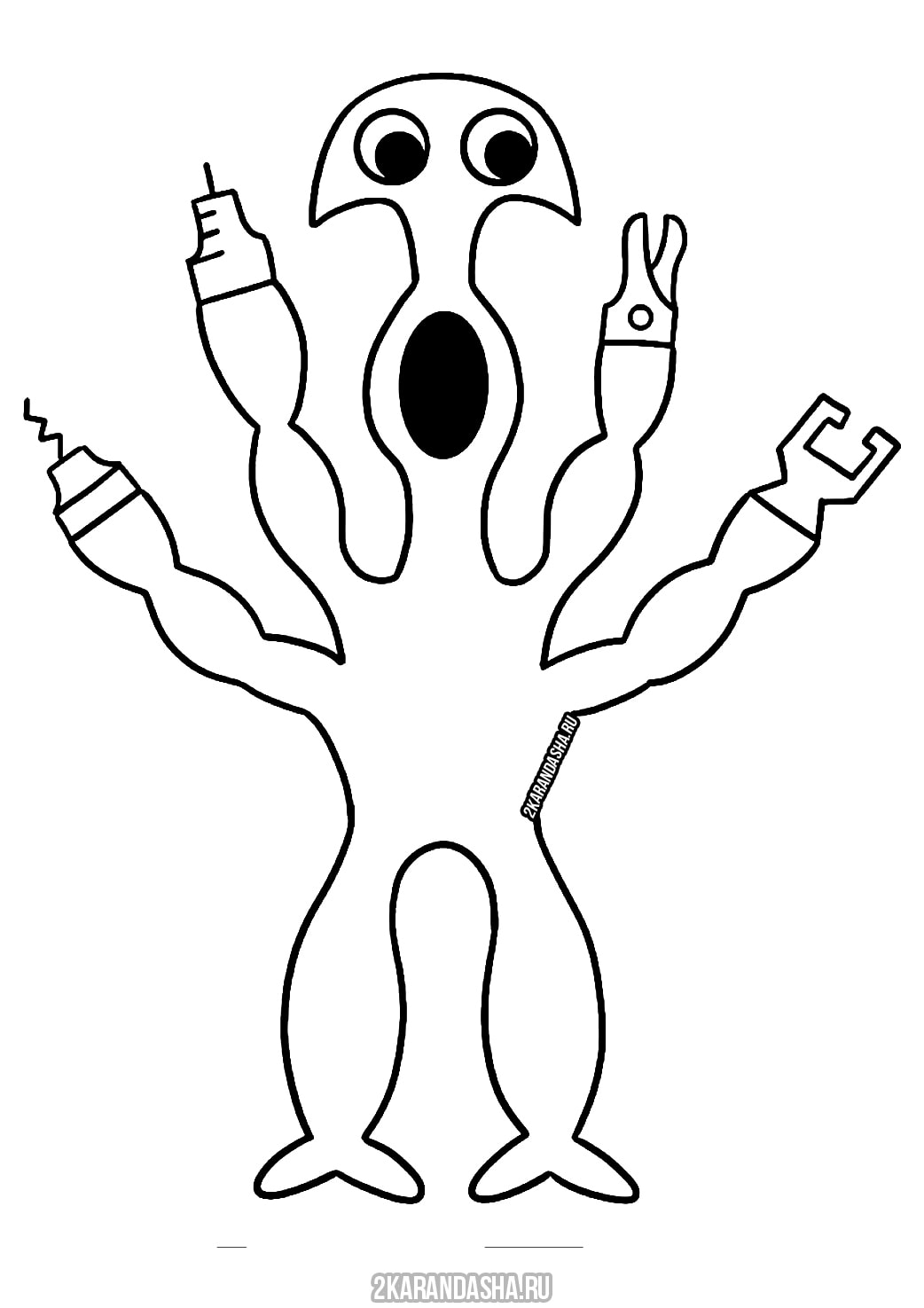 Раскраска онлайн БанБан Syringeon бесплатно