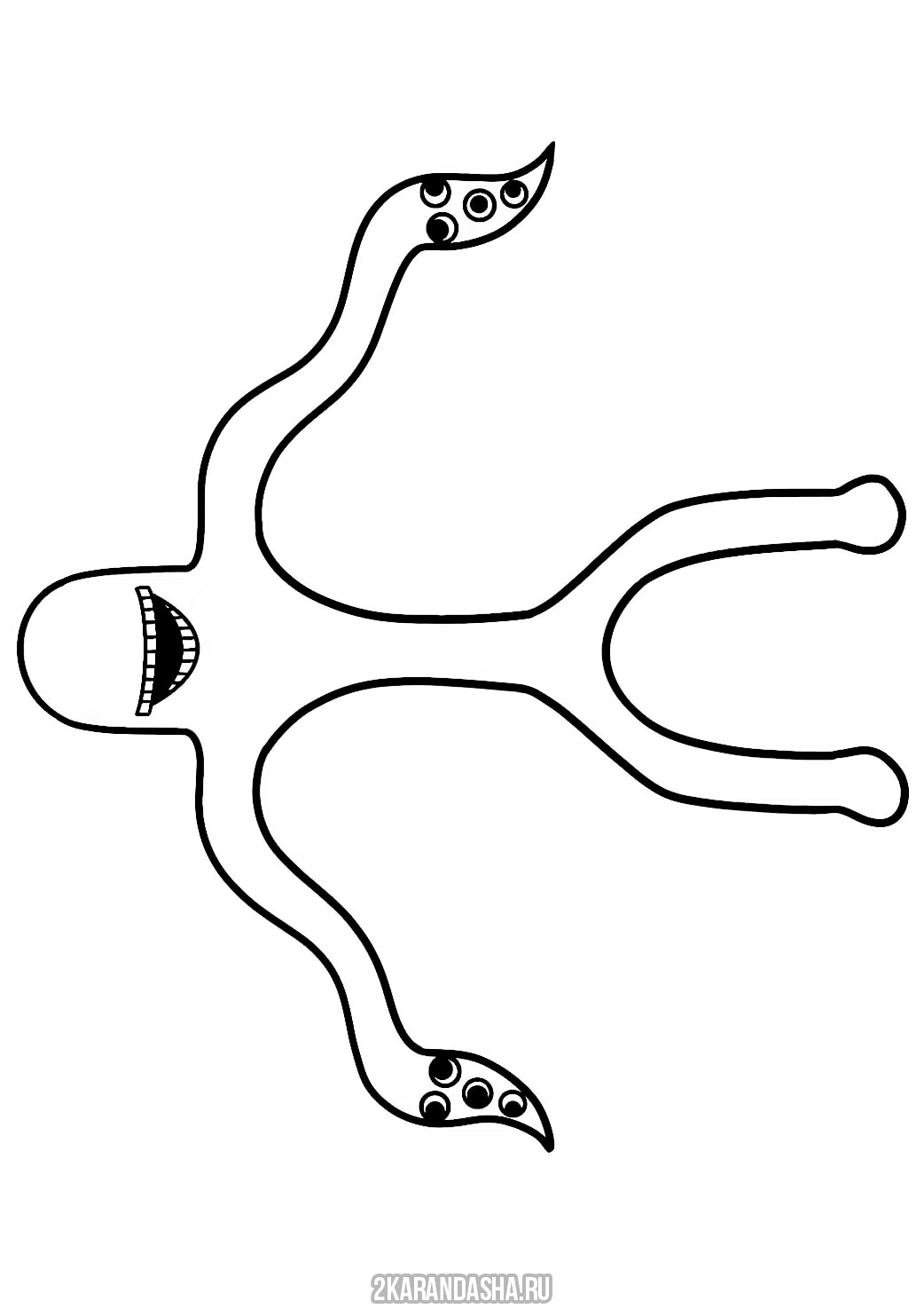 Раскраска длинный джо long joe распечатать