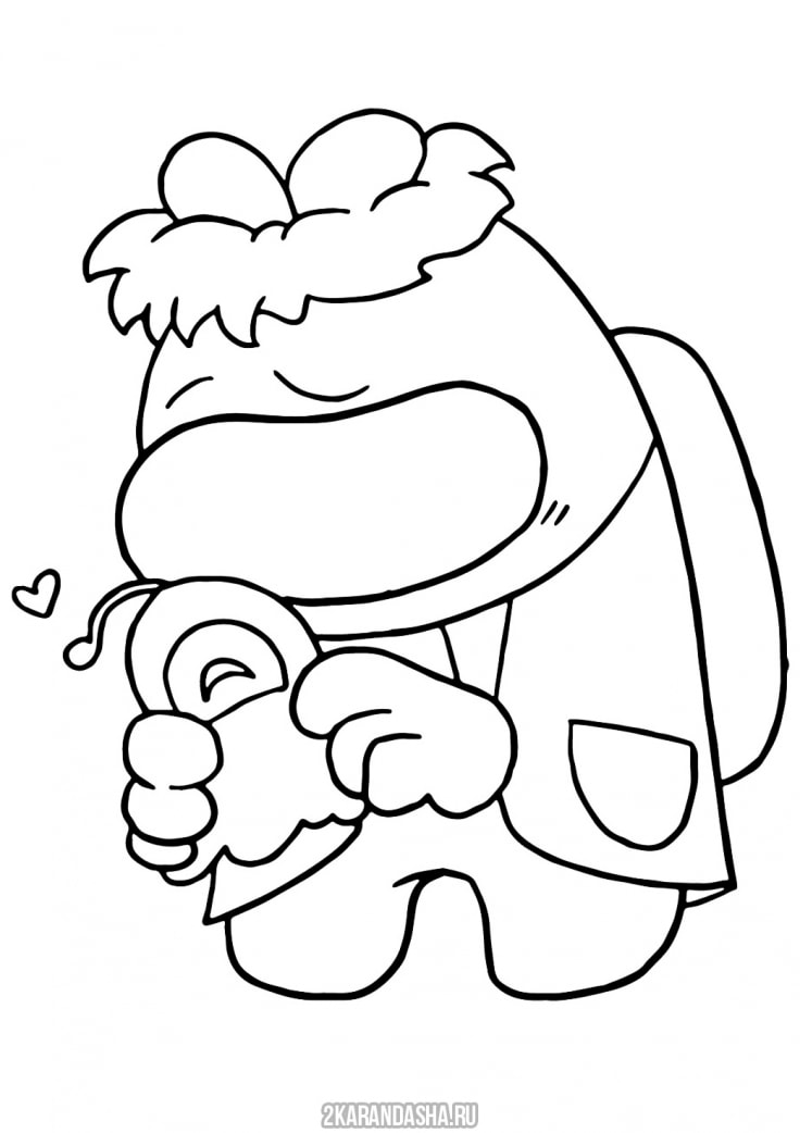 Раскраска амонг ас пасхальный самозванец (импостер) распечатать ...